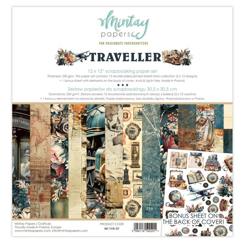 Blok papierów Mintay Papers - TRAVELLER 30x30 - Mintay Papers | Sklep ...
