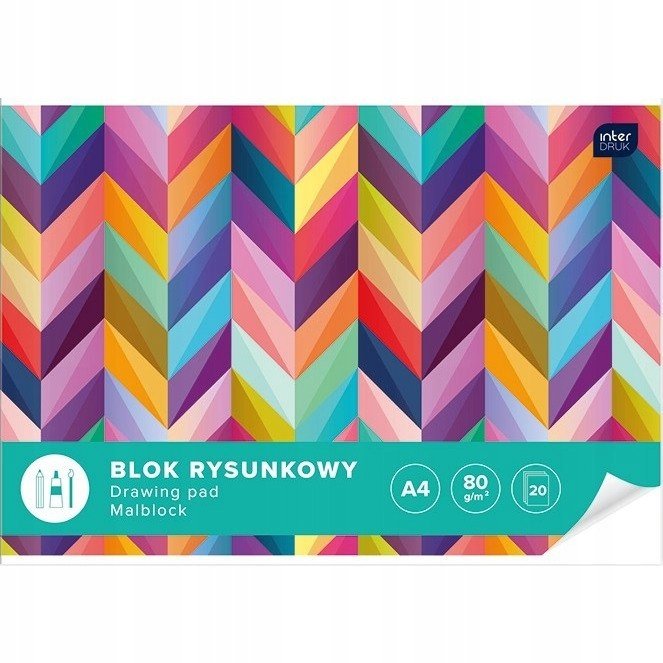 Blok Rysunkowy A4 20K Biały Interdruk - Interdruk | Sklep EMPIK.COM