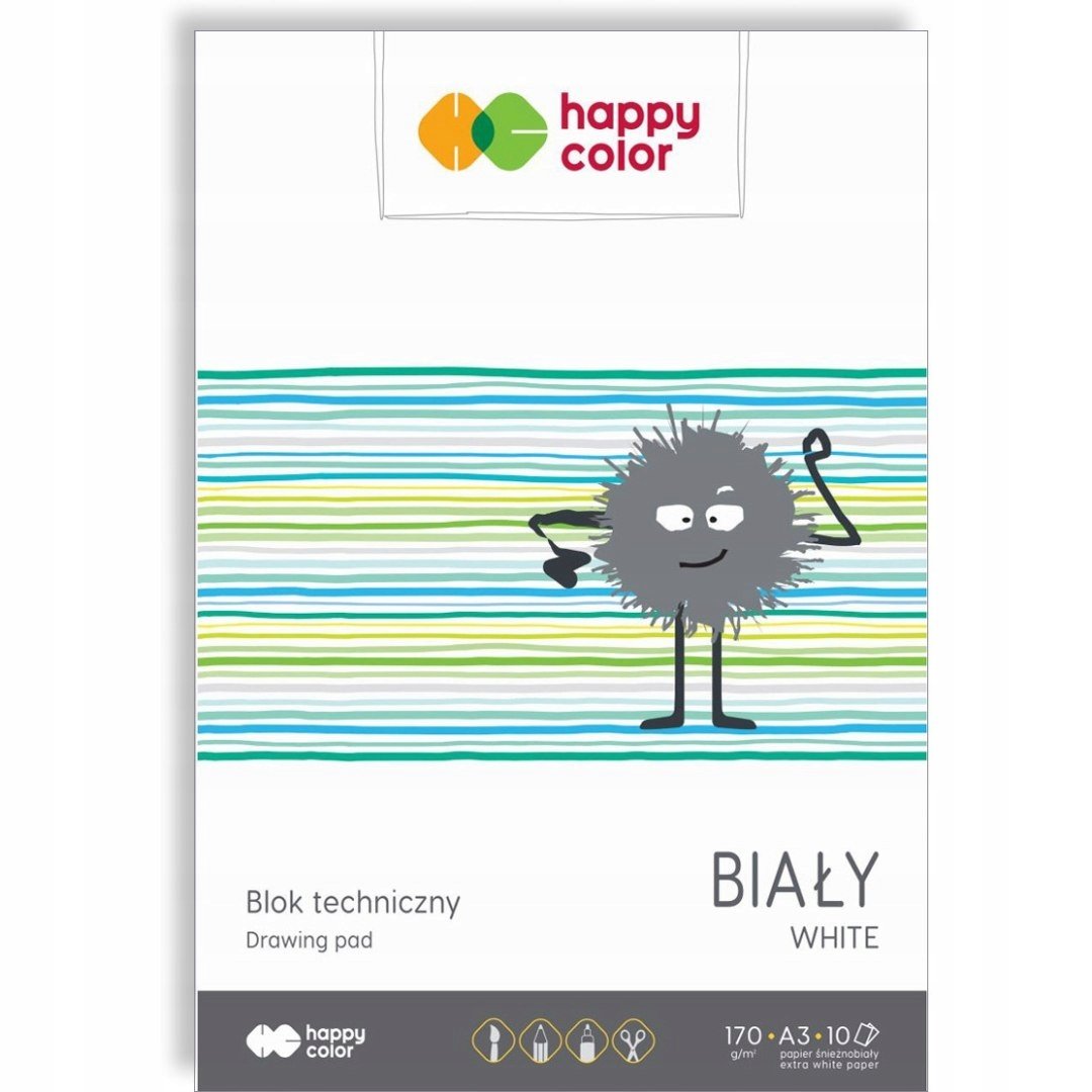 Blok Techniczny A3 170G Biały 3550 3040-0 Happy Color - Happy Color ...