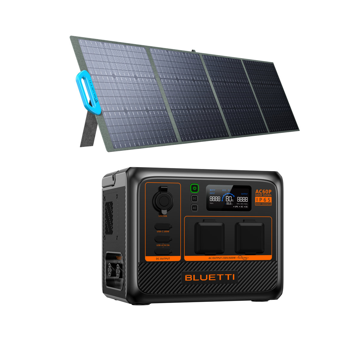 BLUETTI AC60P IP65 Generator słoneczny z panelem słonecznym PV200, ulepszony AC60P - Bluetti ...