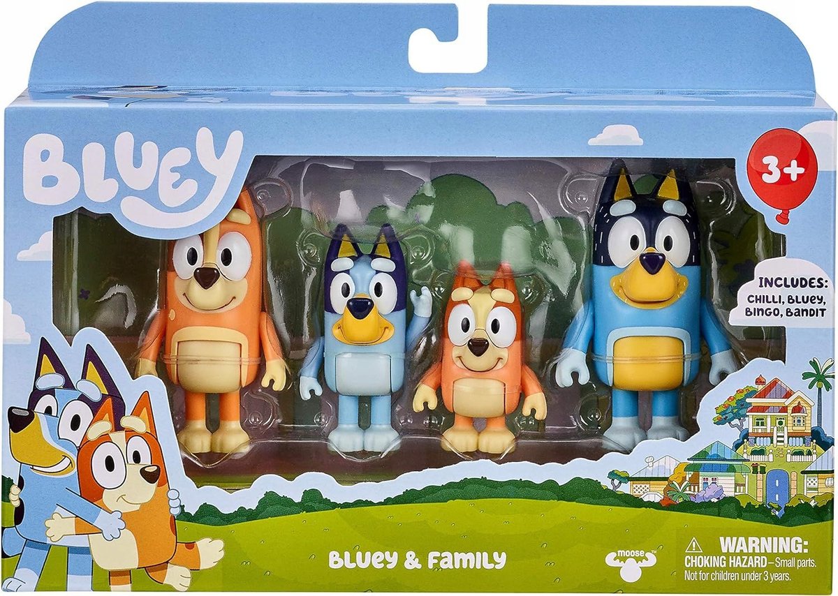 Bluey - Figure 4-Pack - Family Pack (90077) [Figurka] - Moose Toys ...