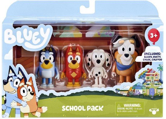 Bluey, Figurki 4Pak, Szkolna Paczka - Bluey | Sklep EMPIK.COM