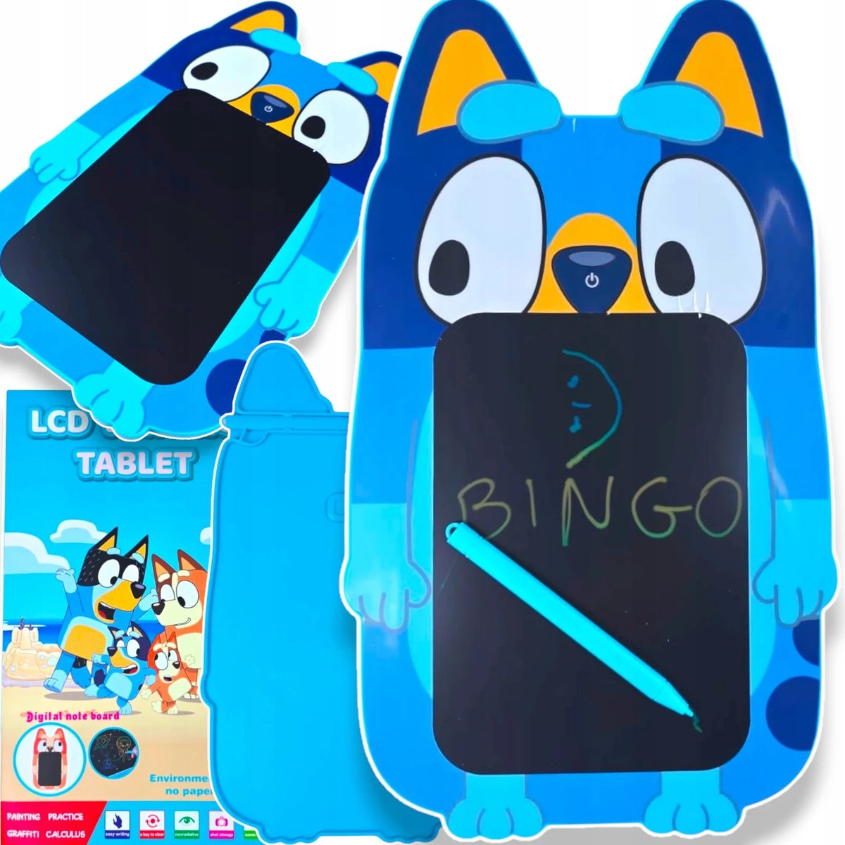 BLUEY I BINGO TABLET DO RYSOWANIA DLA DZIECI TABLICA EDUKACYJNA 8 CALI ...