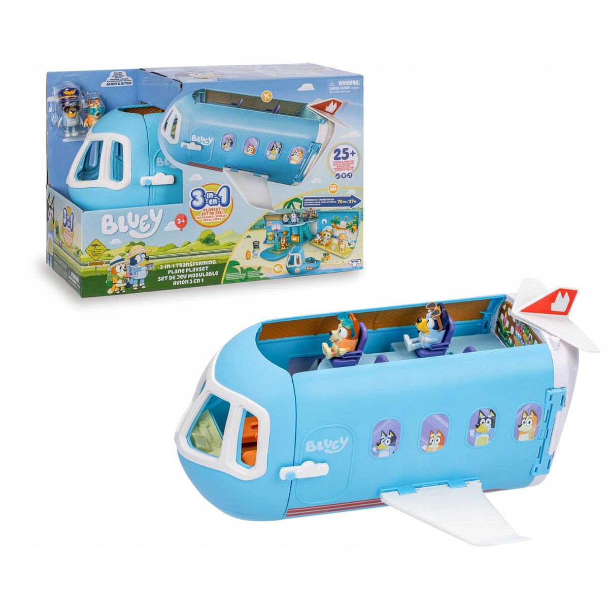 BLUEY - Samolot 3 w 1, pilot i Bingo wyjeżdżają na wakacje i samolot ...