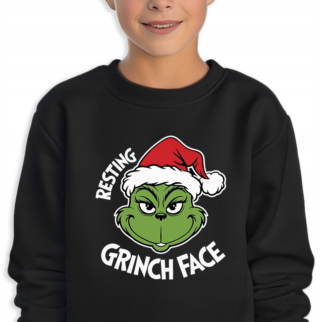 Bluza BEZ KAPTURA Czarna MERRY GRINCH MAS Prezent Święta Mikołaja - 104 ...