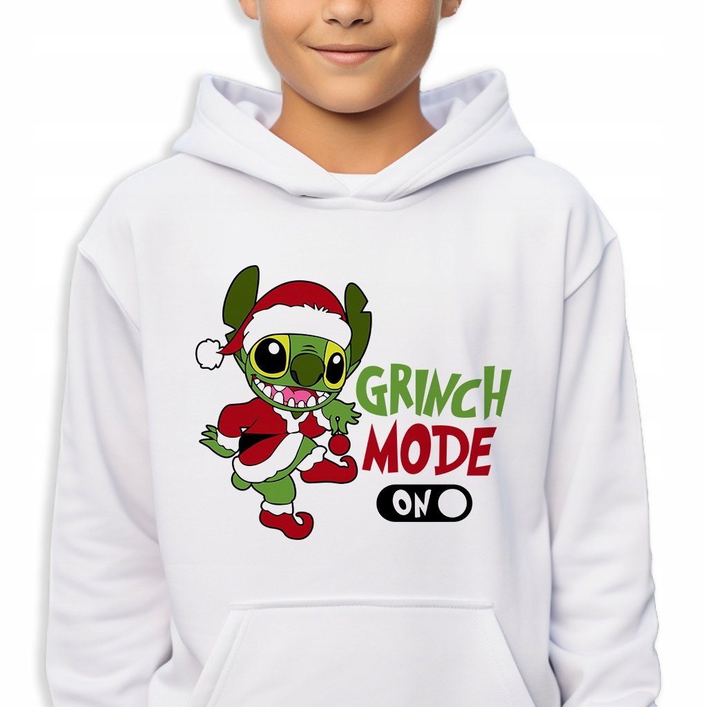 Bluza Biała Świąteczna GRINCH MODE ON Prezent Na Święta Mikołajki - 116 ...