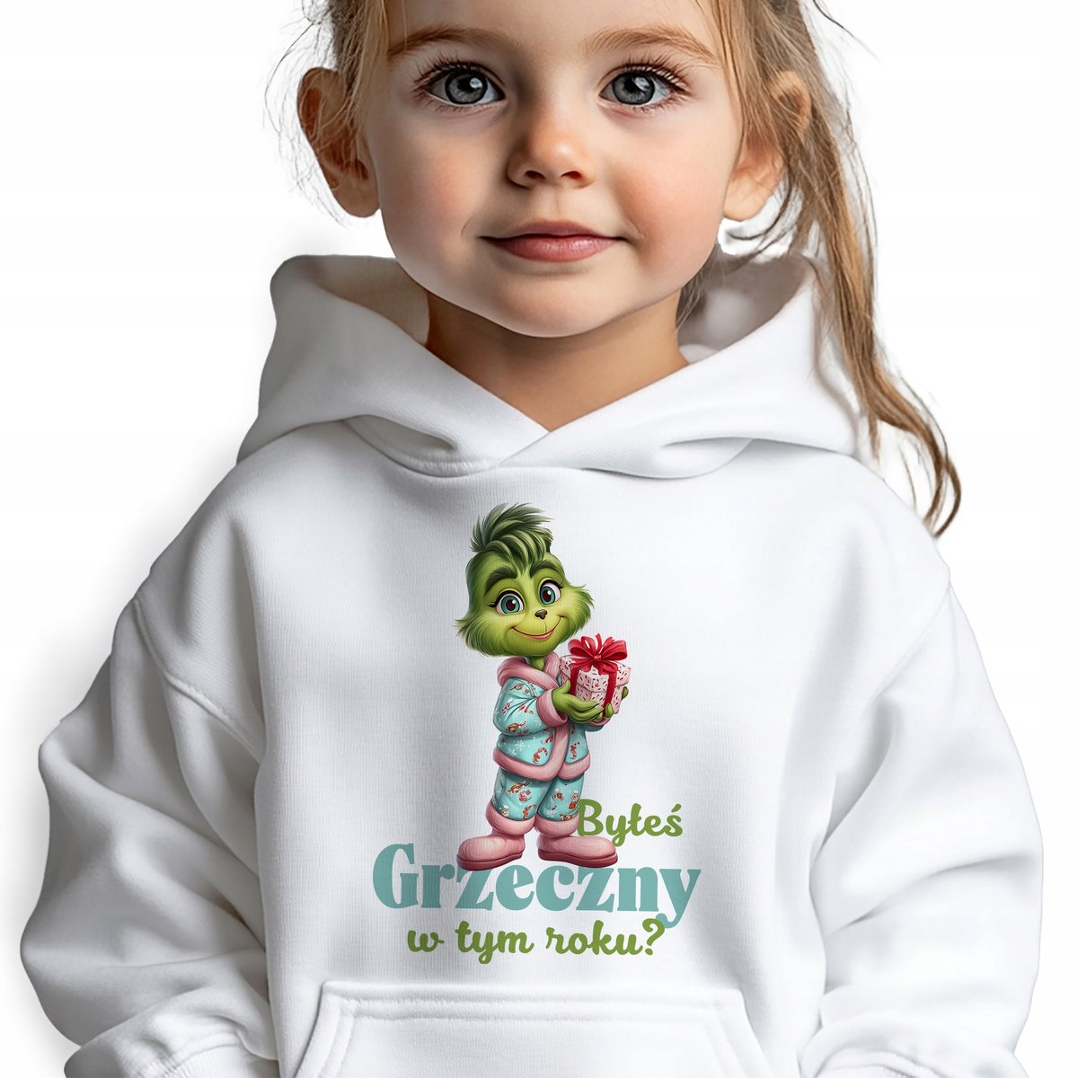 Bluza Biała Z Kapturem GRINCH BYŁEŚ GRZECZNY? Na Prezent Wzory Rozm 152 ...
