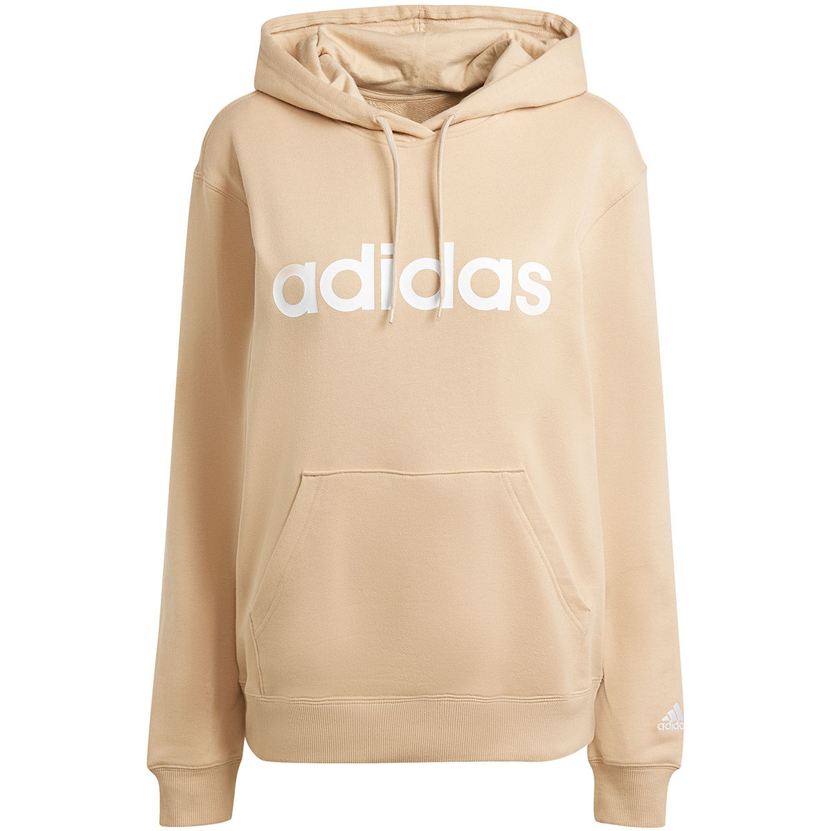 Bluza damska adidas Essentials Linear Hoodie beżowa IS2083 S - Adidas ...