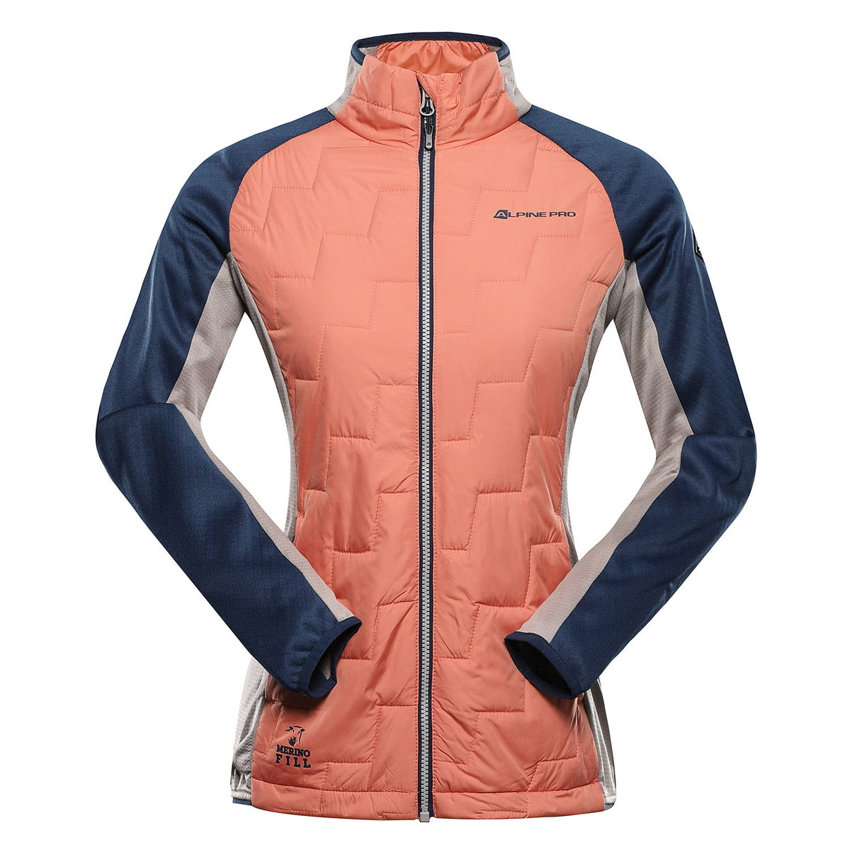 Bluza damska sportowa z wełną merino Alpine Pro Jorwa k.pomarańczowy r ...