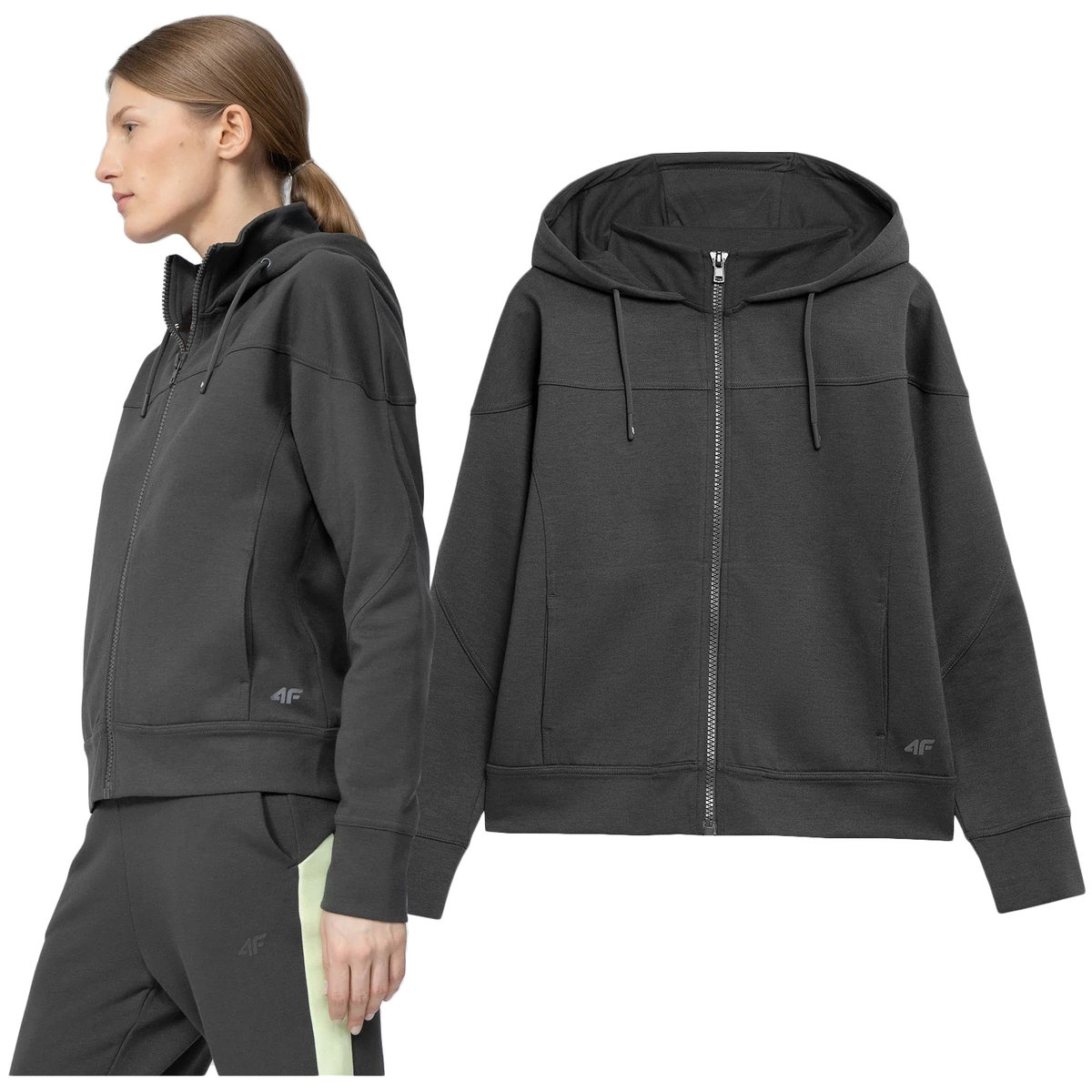 BLUZA damska z KAPTUREM 4F ROZPINANA dresowa BLD012 S - Inna marka | Moda Sklep EMPIK.COM