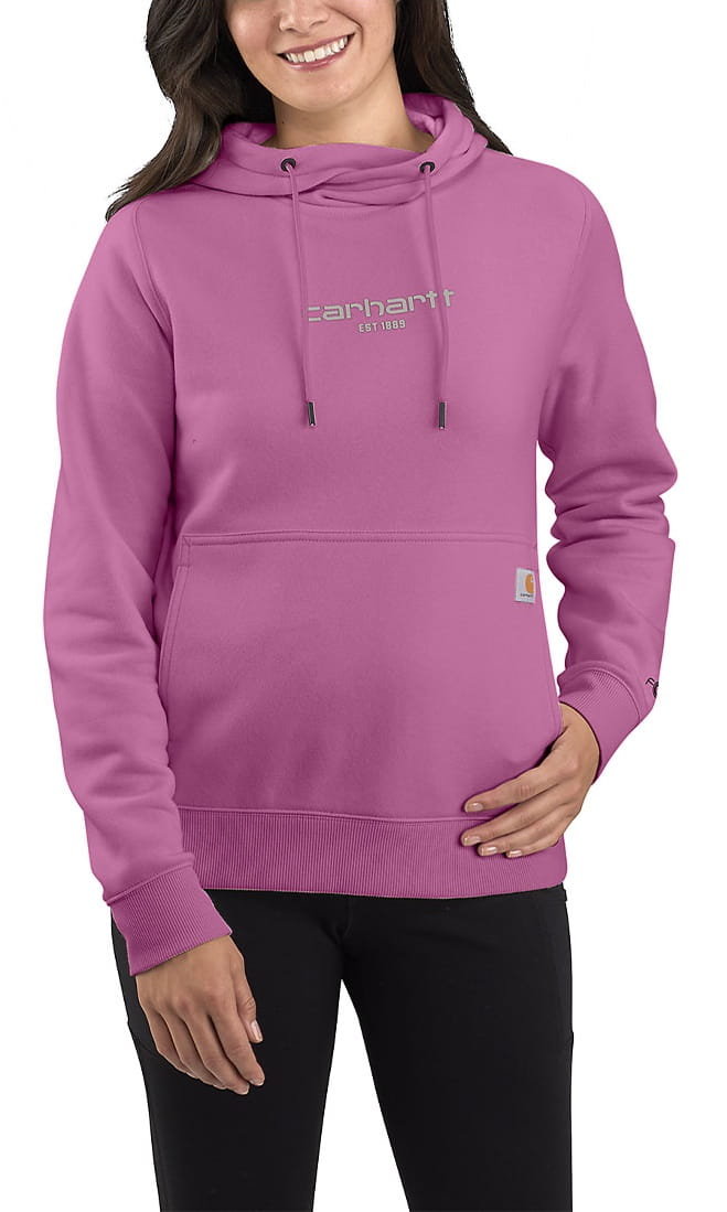 Bluza damska z kapturem Carhartt Force Lightweight Logo V58 Thistle - M ...