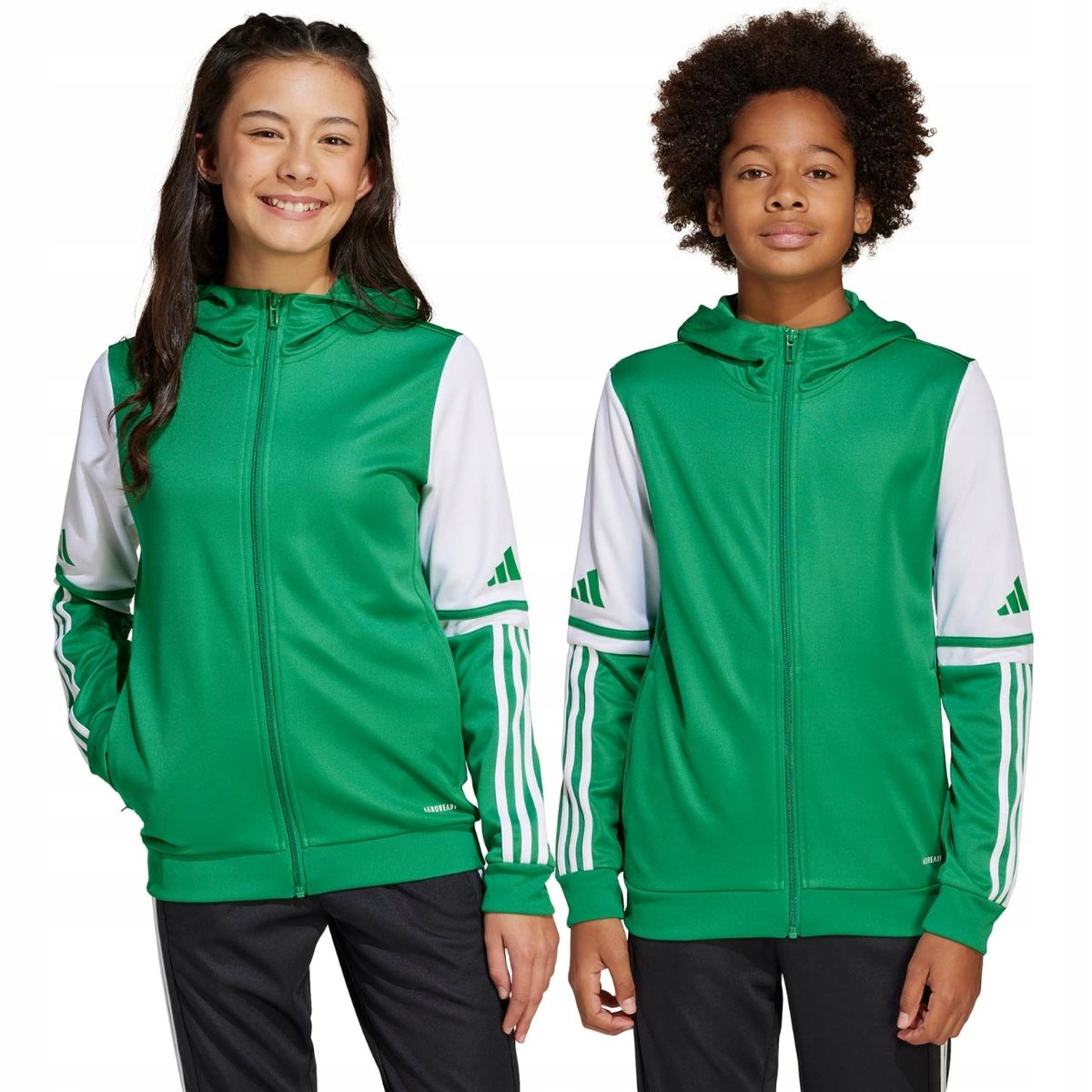 Bluza dla dzieci adidas Squadra 25 Hoody zielono-biała JP3163 116cm ...