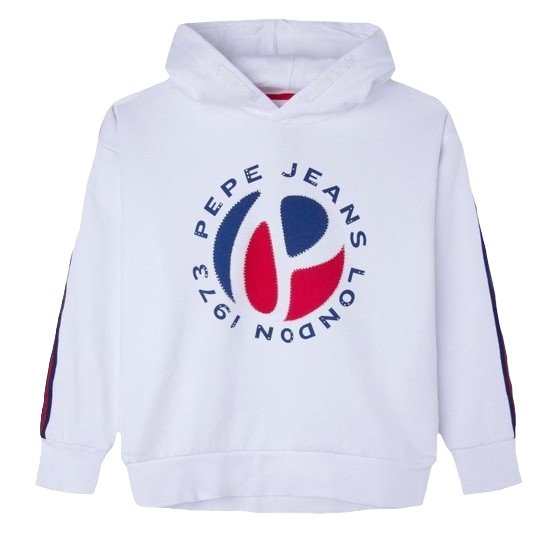 Bluza dziecięca Pepe Jeans Garnet biała z kapturem-140 - Pepe Jeans | Sklep EMPIK.COM