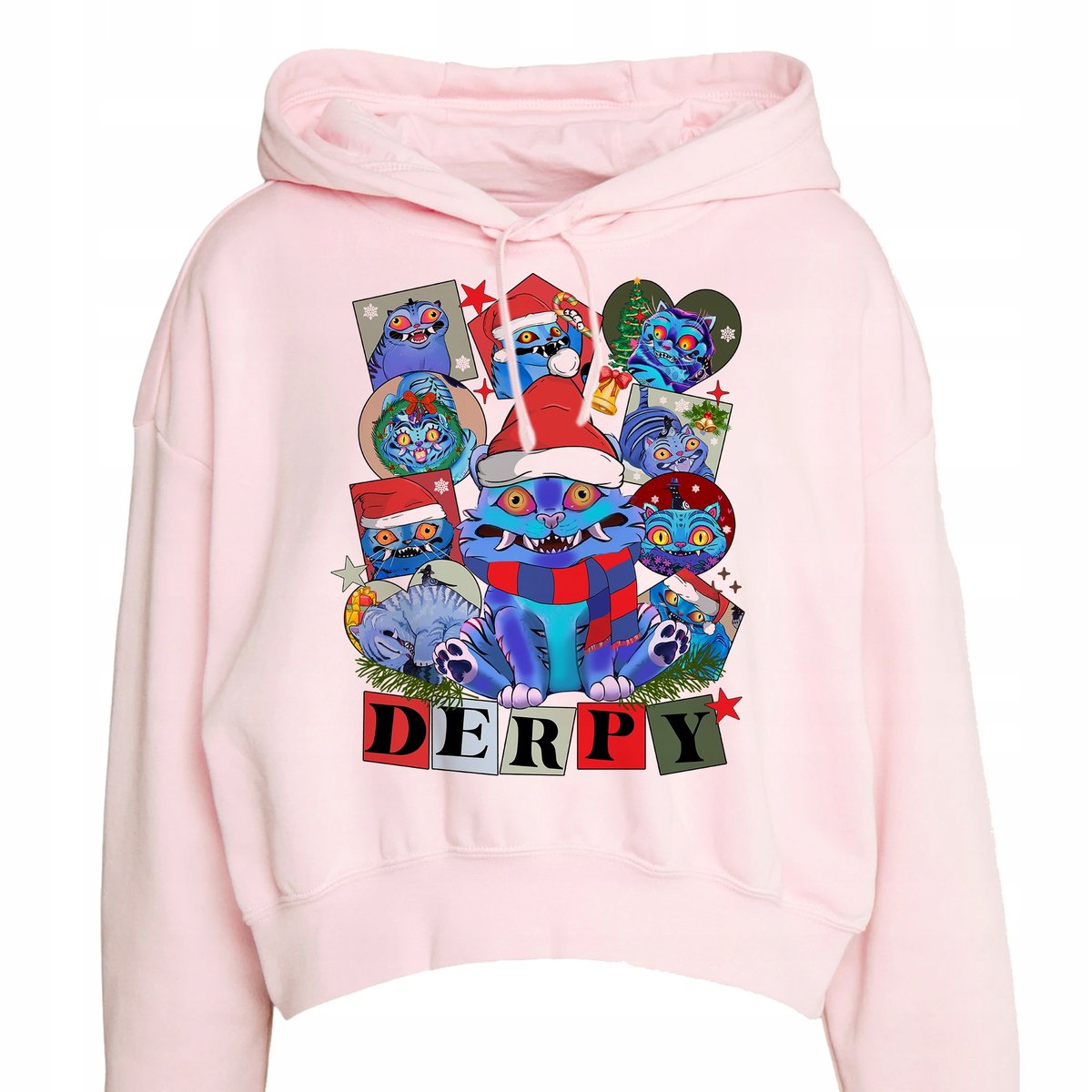 Bluza Krótka Różowa DERPY SANTA Prezent Święta Pod Choinkę Rozmiar 152 ...