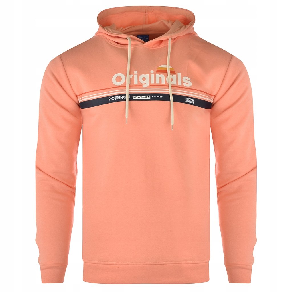 Bluza Meska JACK&JONES Logo 12163769 Lososiowy - JACK & JONES | Moda ...