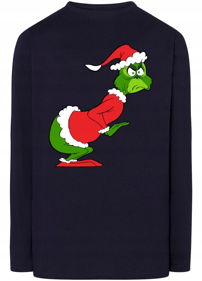 Bluza Męska Longsleeve Świąteczna Grinch Mikołaj r.S - Inna marka ...