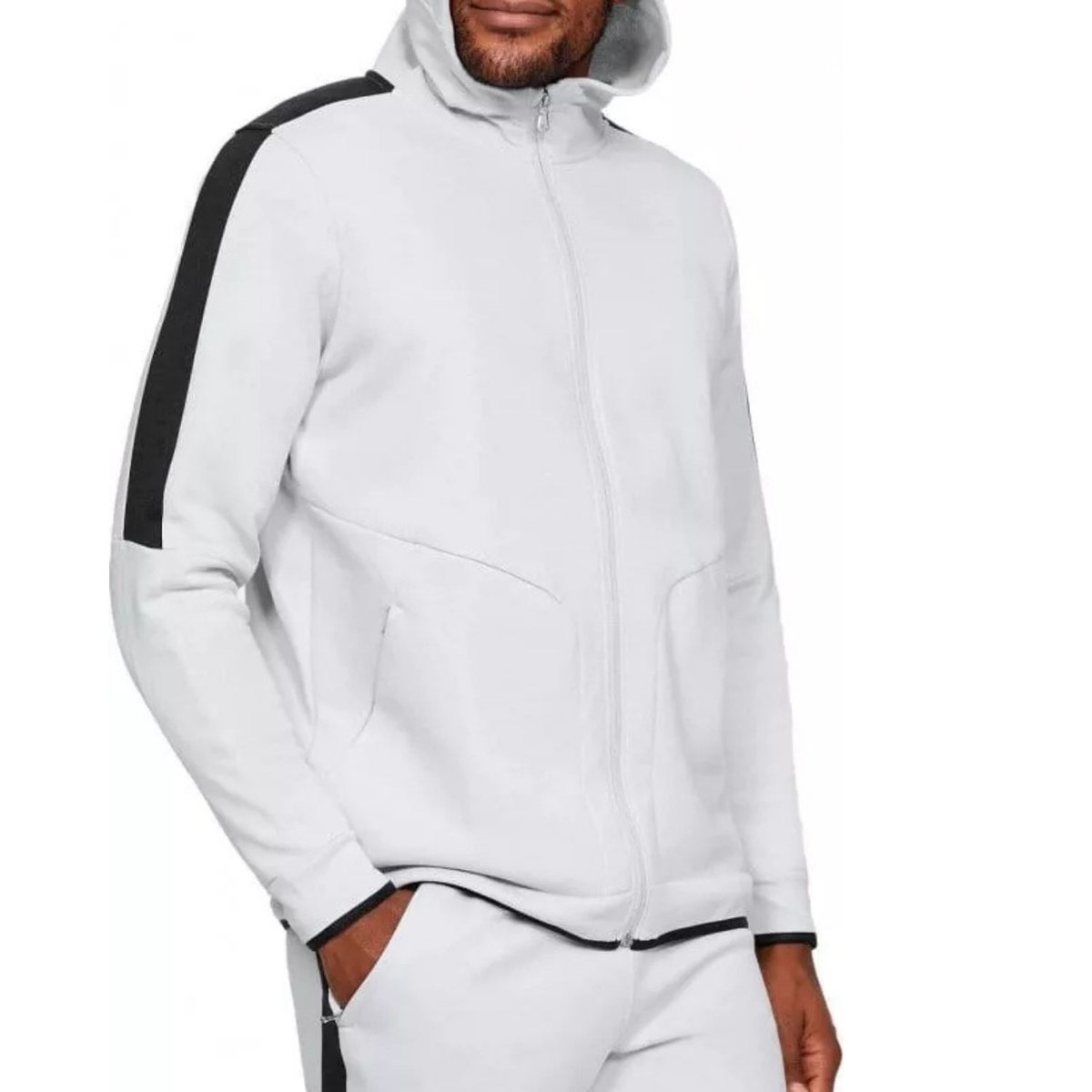 Bluza męska Under Armour Athlete Recovery sportowa z kapturem szara-S ...
