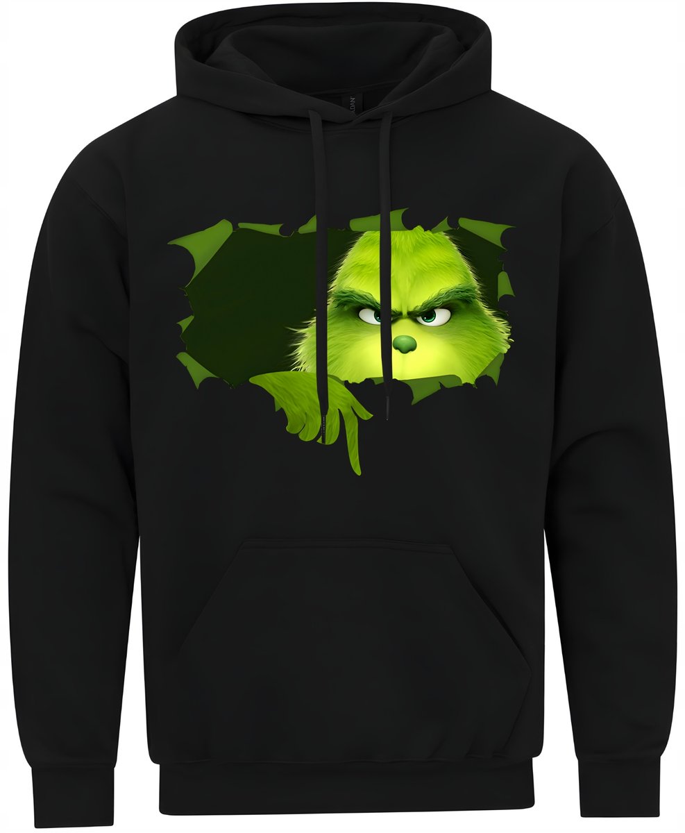 Bluza Męska Z Kapturem Świąteczna Grinch Dla Taty Męża Prezent Nadruk S ...