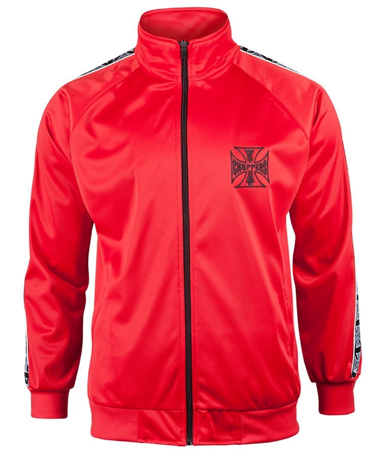 bluza rozpinana WEST COAST CHOPPERS - TRACKSUIT JACKET, red, stójka ...