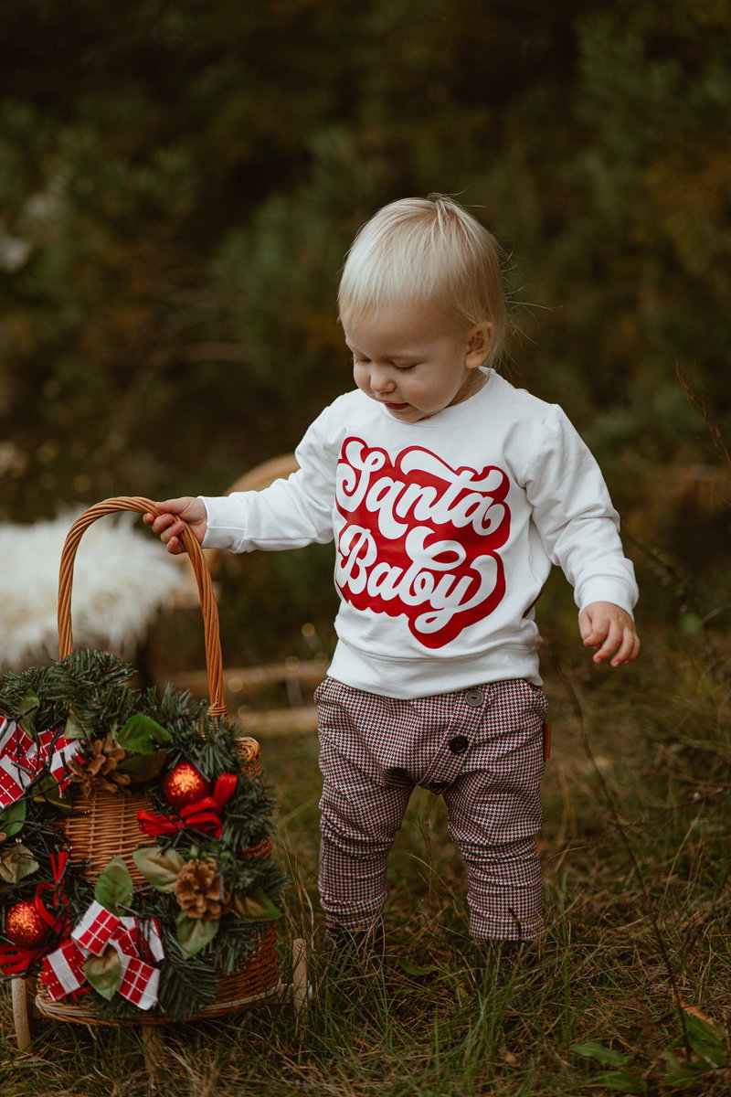 Bluza śmietankowa dla dzieci Santa Baby święta Christmas 74 - Inna ...