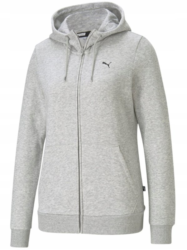 Bluza sportowa damska Puma ESS Small Logo Full-Zip szara 586811 54-S - Puma | Sport Sklep EMPIK.COM