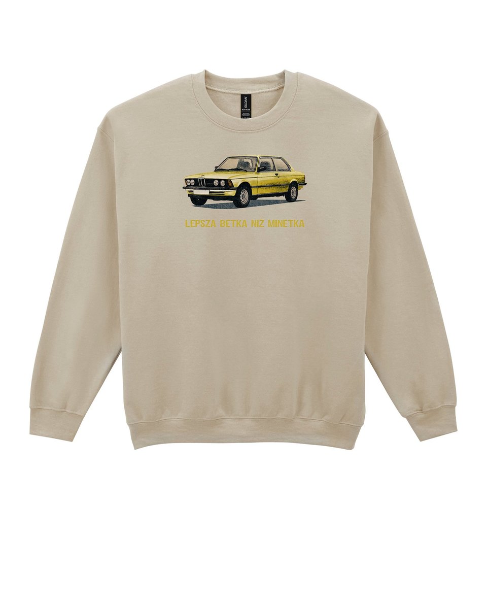 Bluza Sweatshirt Śmieszny Napis Samochód Klasyk beżowy M - TeeLove ...