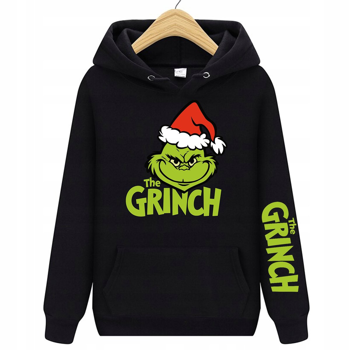 Bluza Z KAPTUREM Czarna GRINCH Prezent Na Święta Mikołaja Pod Choinkę ...