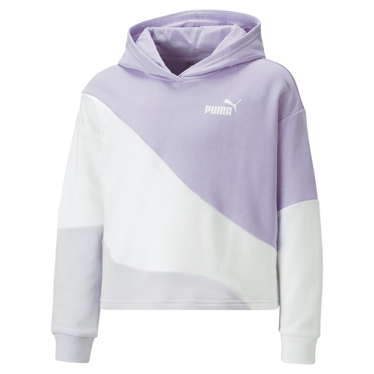Bluza z kapturem dziewczęca Puma POWER CAT TR fioletowa 67354825-164 ...