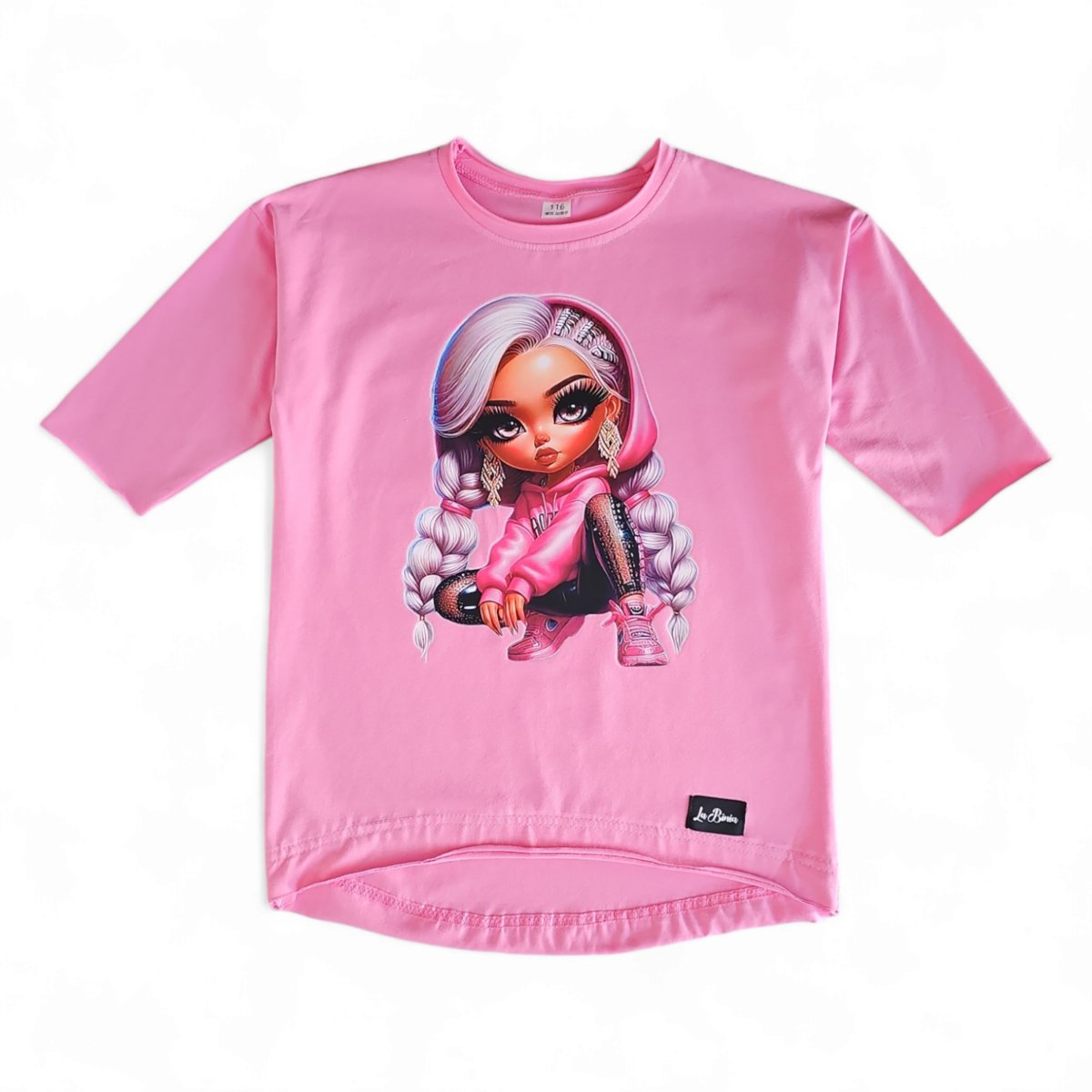 Bluzka over size różowa JENNIFER La Binia 152 - La Binia | Sklep EMPIK.COM