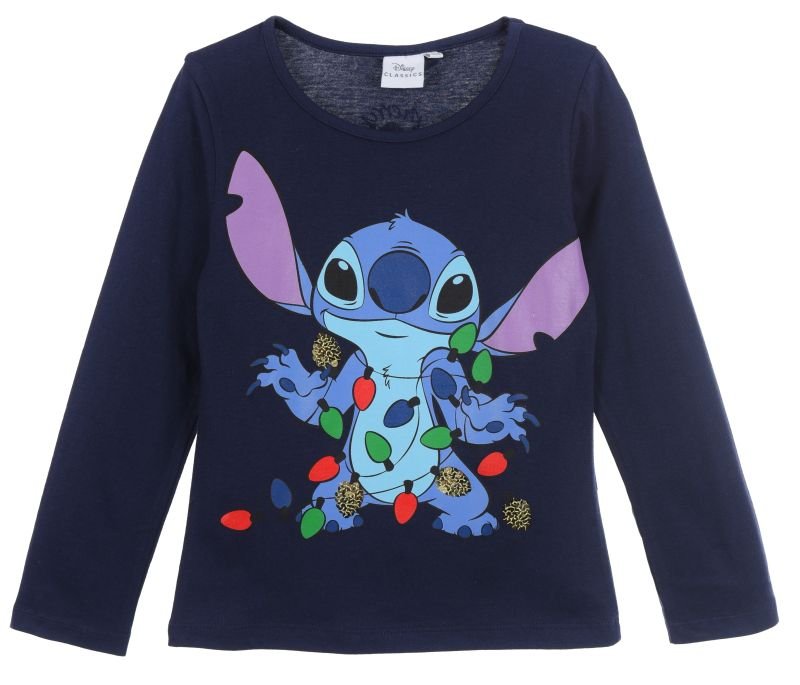 Bluzka wi teczna dla dziewczynki Disney - Lilo i Stitch, fioletowy/granatowy, bawe na, rozmiar ...