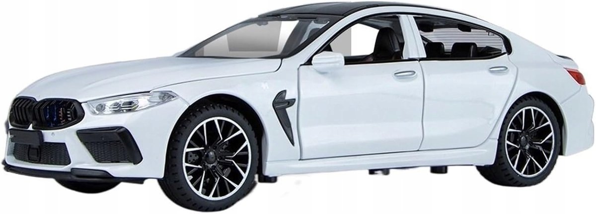 BMW M8 MH8 800 METALOWY MODEL SAMOCHODU 1:24 DŹWIĘK ŚWIATŁO PREZENT BIAŁY - Pan i Pani Gadżet ...