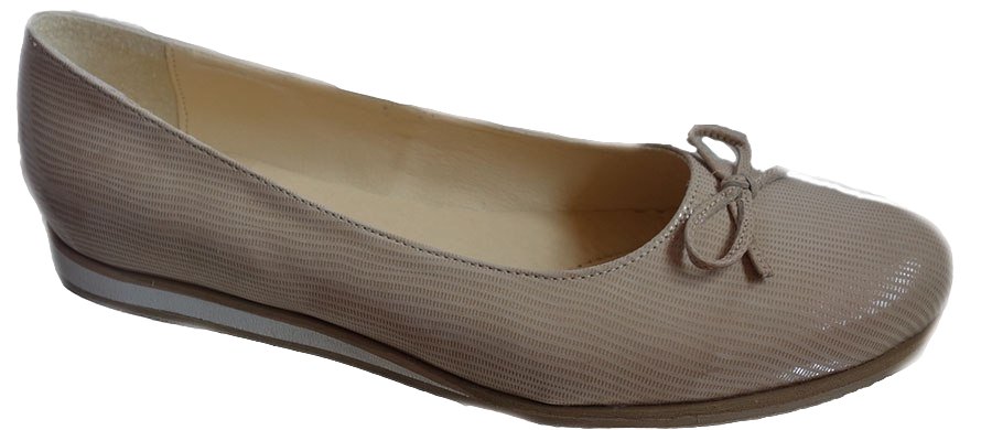 BnW Skórzane beżowe balerinki o tęgości H 42 Beżowy - Polskie buty ...
