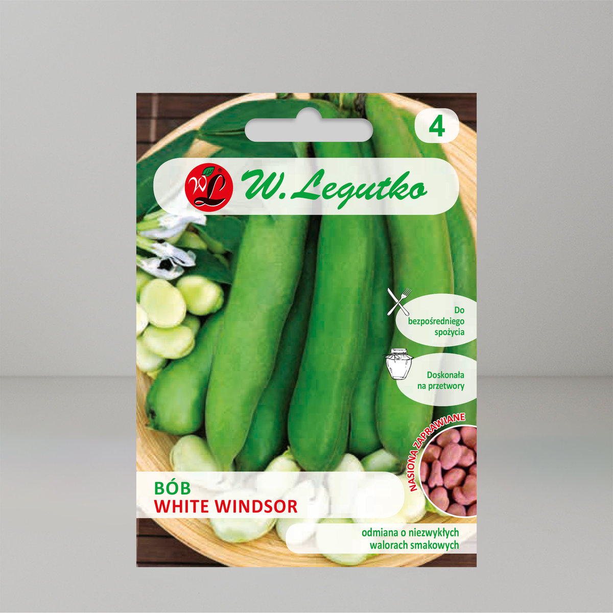 Bób ogrodowy Windsor Biały nas. zaprawiane 50g - Nasiona - W. Legutko ...