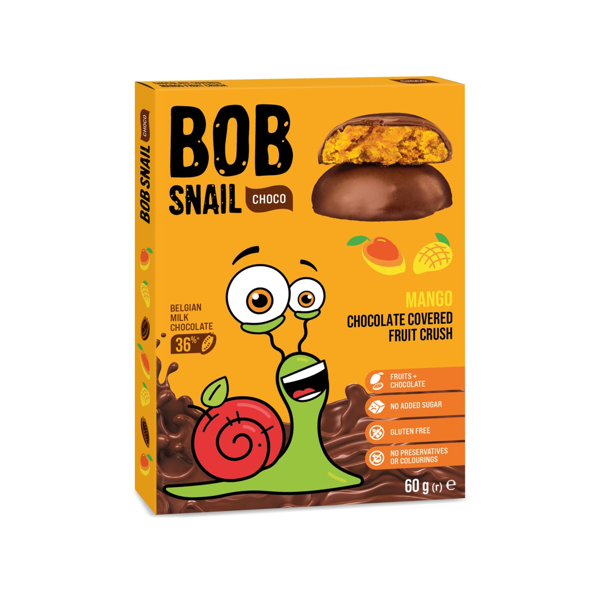 Bob Snail Ciastko Mango W Czekoladzie 60 G - Bob Snail | Sklep EMPIK.COM