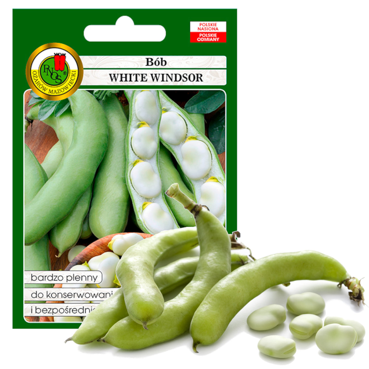 Bób White Windsor Wczesny Nasiona Bez Gmo 50G - PNOS | Sklep EMPIK.COM