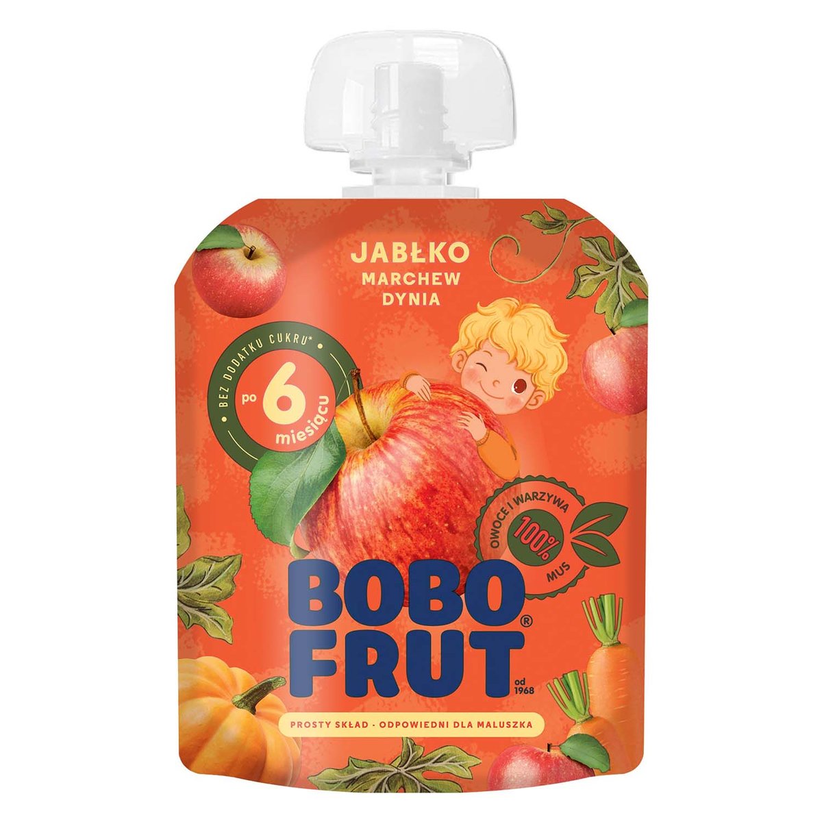 Bobo Frut Mus Jabłko Marchewka Dynia, 90G - Bobo Frut | Sklep EMPIK.COM