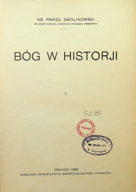 Bóg w Historji tom 1 do 3 1926 r. - W opisie | Książka w Empik