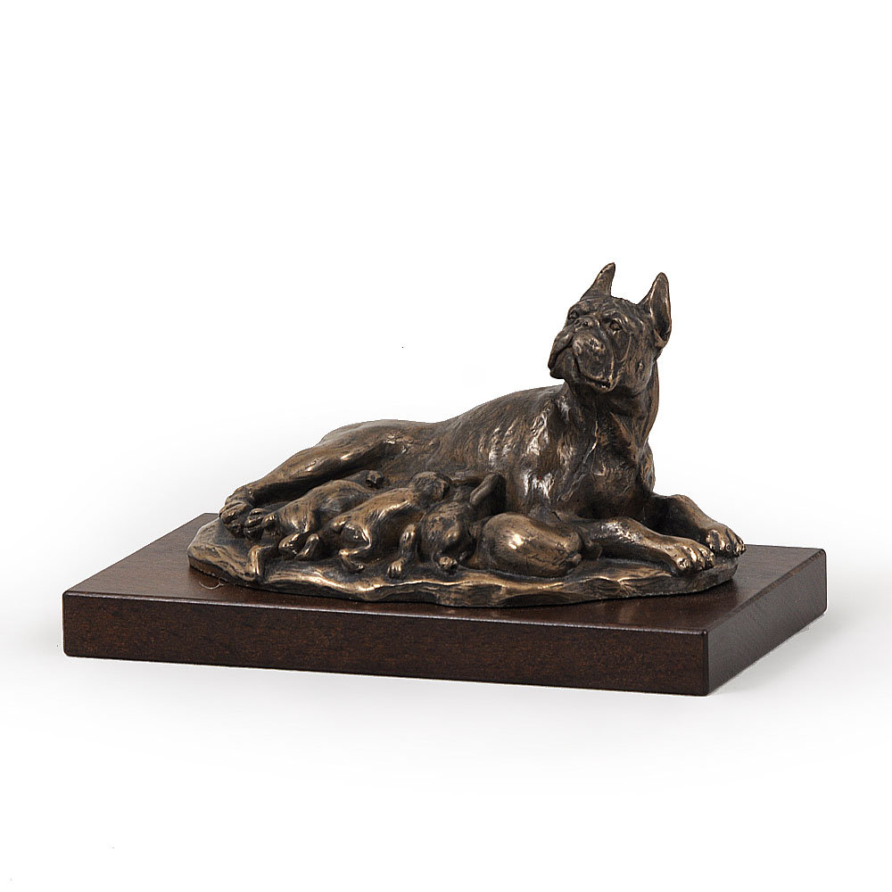 Bokser, Boxer II - statuetka psa, figurka do biura, trofeum na wystawę ...