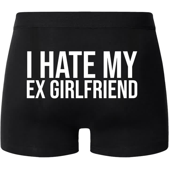 Bokserki Czarne I Hate My Ex Girlfriend Na Prezent Mix Wzorów Rozmiar