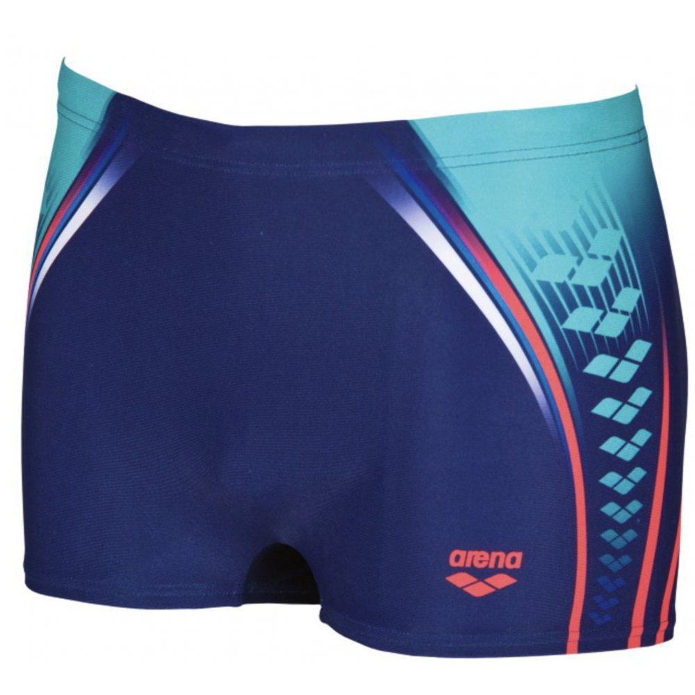 Bokserki Kąpielowe Męskie Arena One Placed Print Short Navy/Orange R.D4 ...
