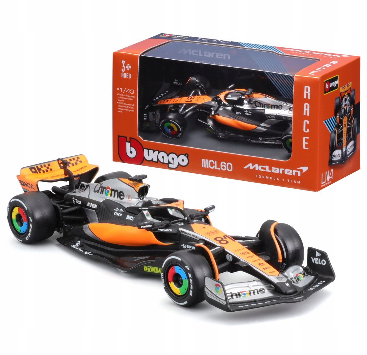 BOLID F1 McLaren MCL60 2023 Oscar Piastri BOLID F1 1:43 BBURAGO 18 ...