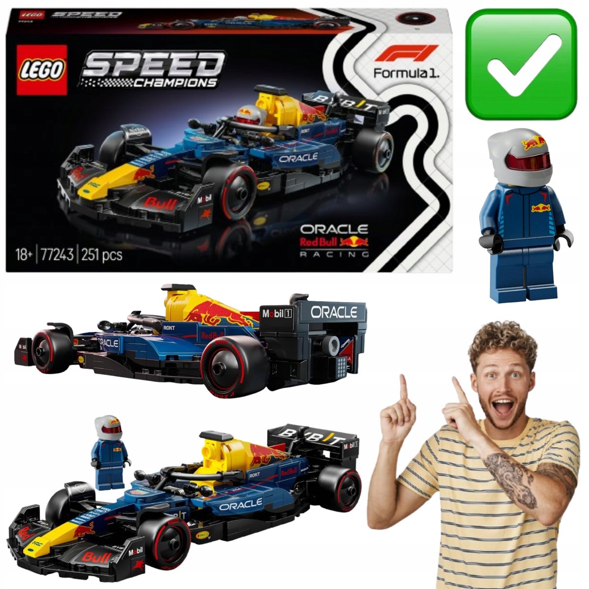 BOLID F1 ORACLE RED BULL RACING RB20 LEGO SPEED CHAMPIONS 77243 NOWY ...