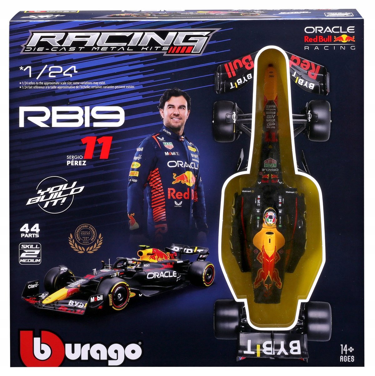 BOLID F1 Red Bull RB19 Sergio Perez 1:24 BBURAGO MODEL DO ZŁOŻENIA 18 ...