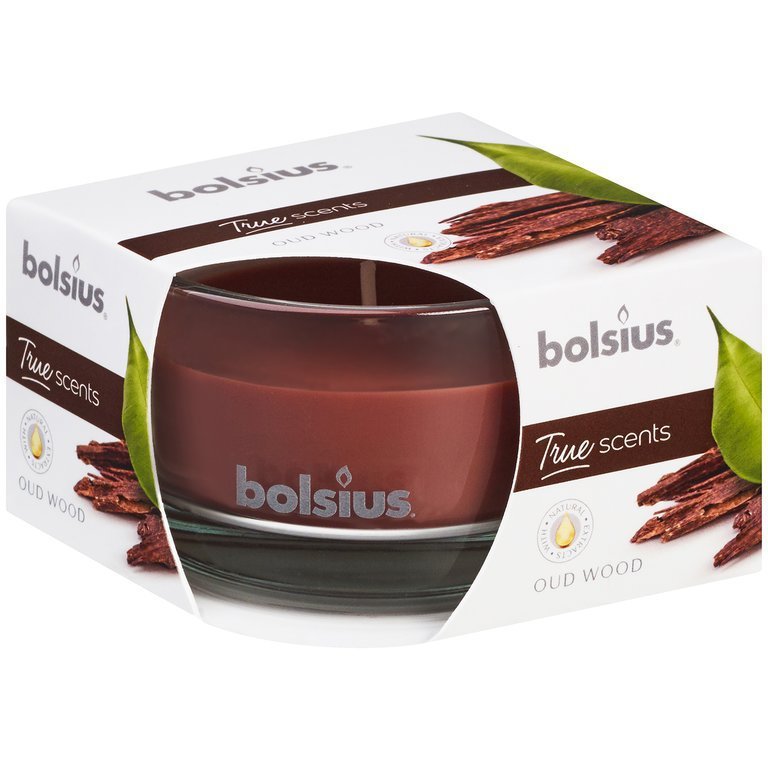 Bolsius świeca zapachowa w szkle 50/80 mm True Scents - Drewno Agarowe ...