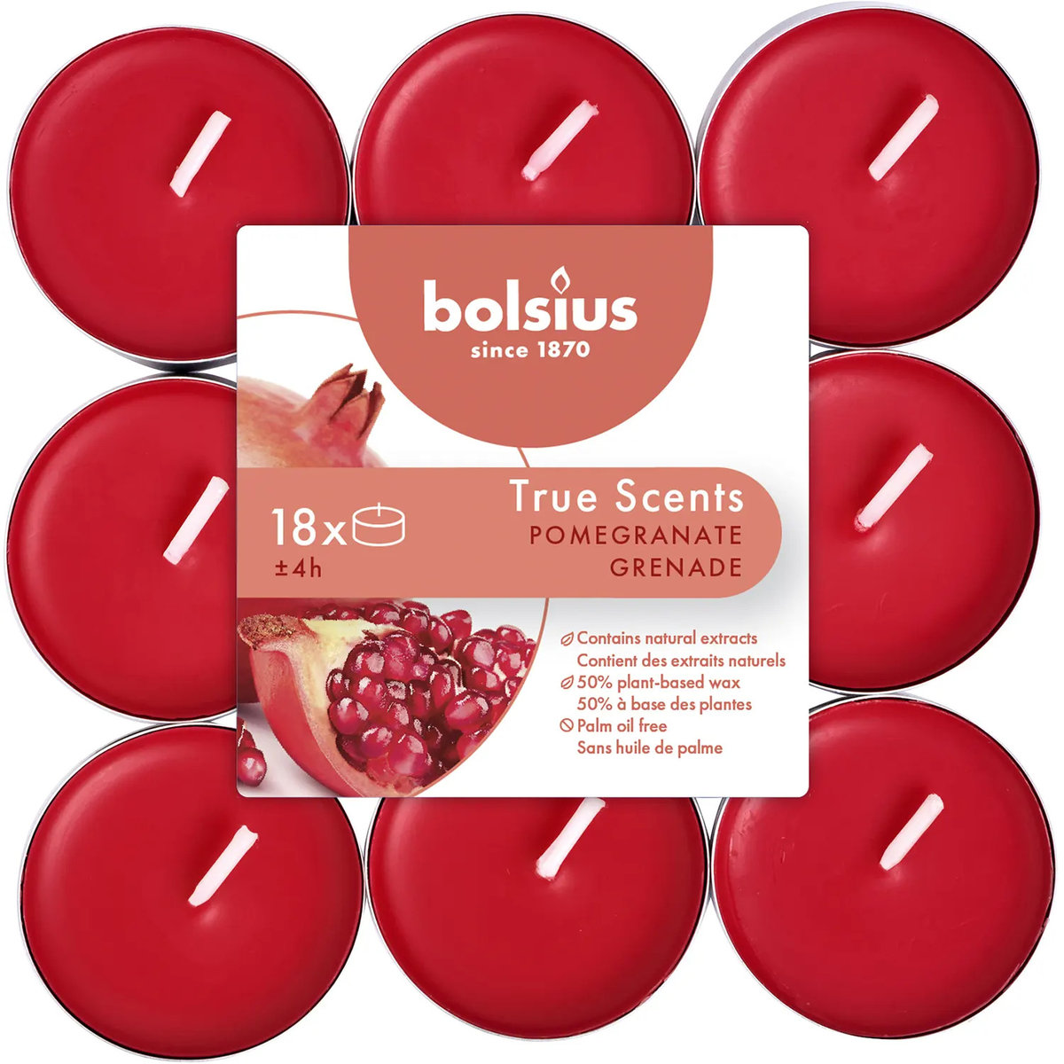 Bolsius tealighty zapachowe 18 szt - Owoc Granatu - Bolsius | Sklep ...