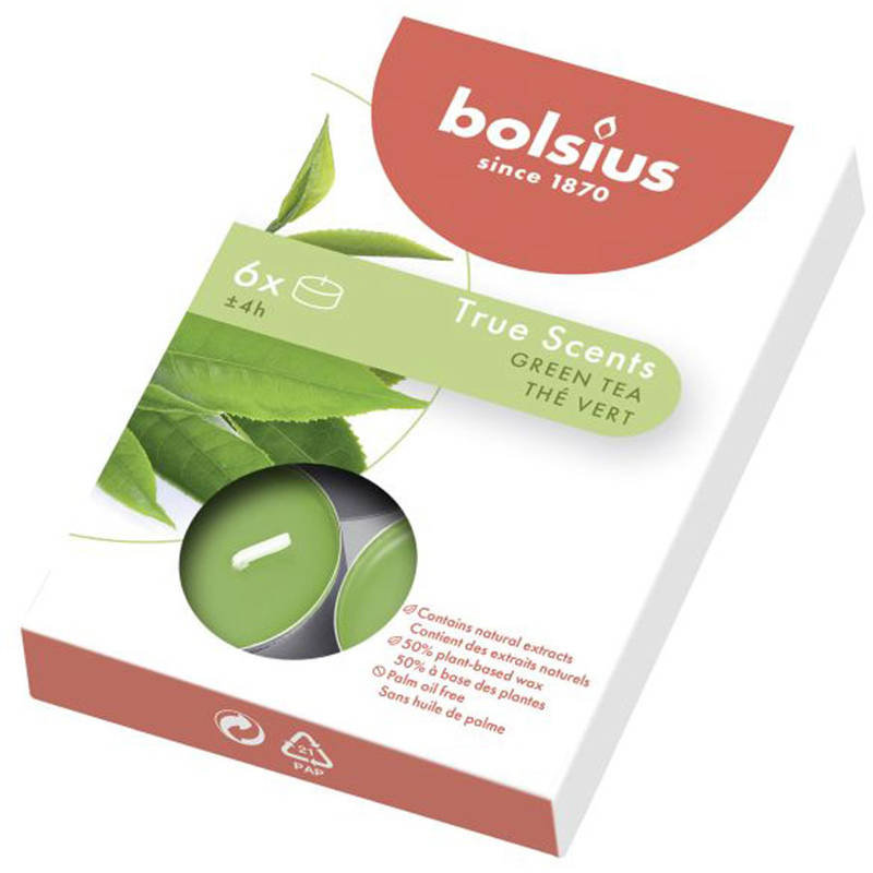 Bolsius True Scents podgrzewacze tealights zapachowe 6 szt - Zielona ...