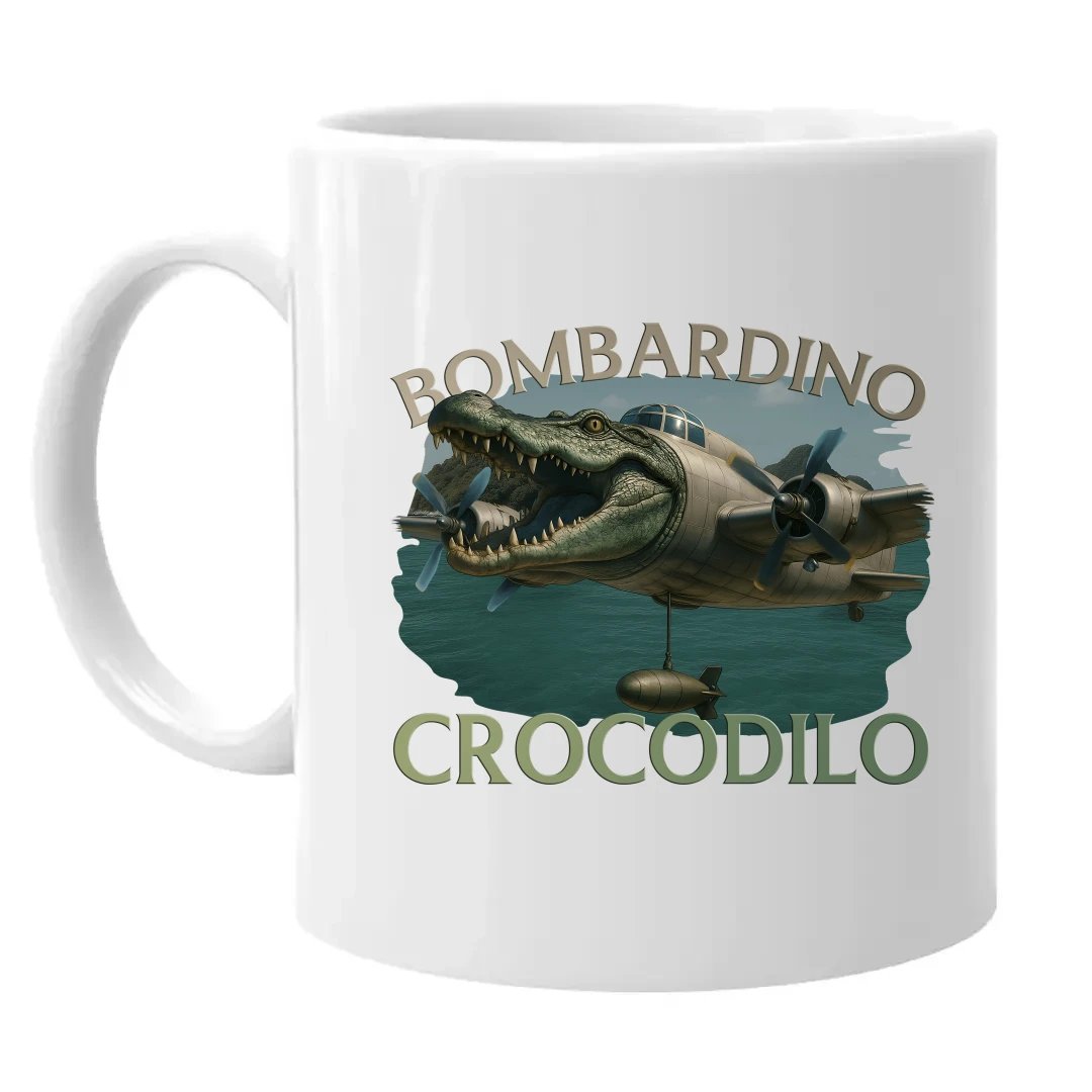 Bombardino Crocodilo - Italian Brainrot - kubek na prezent viral trend ...