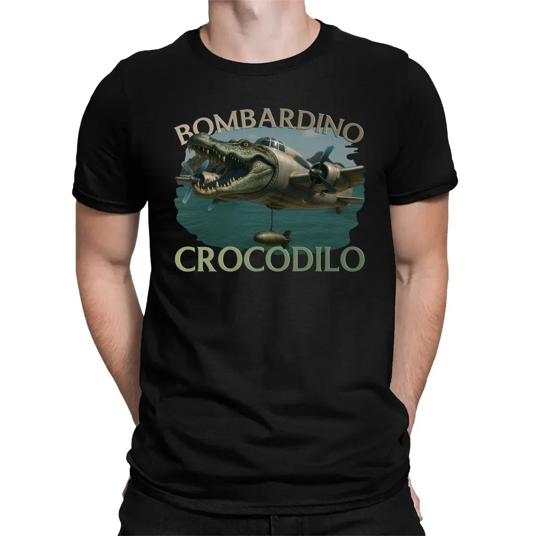 Bombardino Crocodilo - Italian Brainrot - męska koszulka na prezent ...