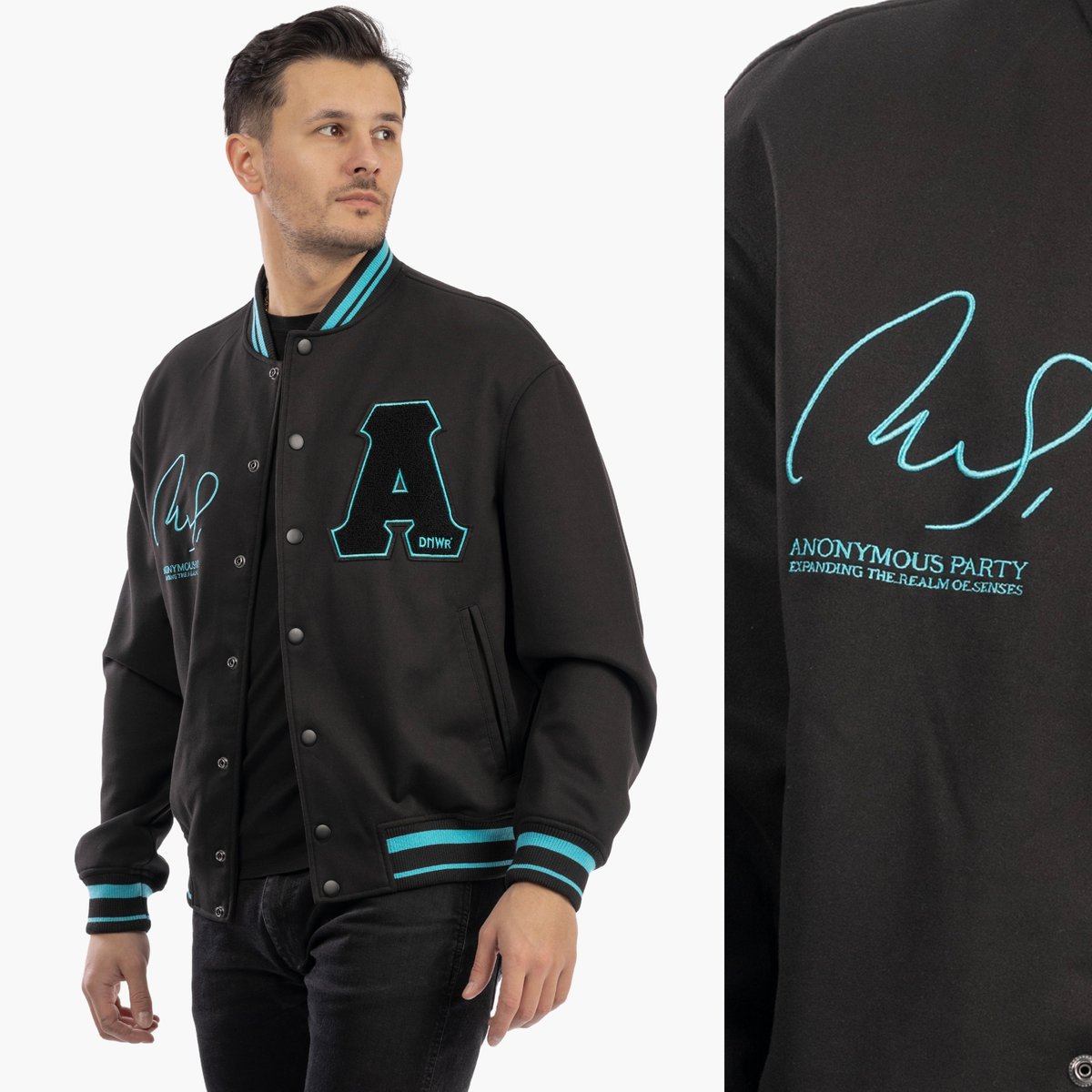 Bomberka Męska ZARA Kurtka Varsity Baseballowa Bluza Czarna M Czarny ...