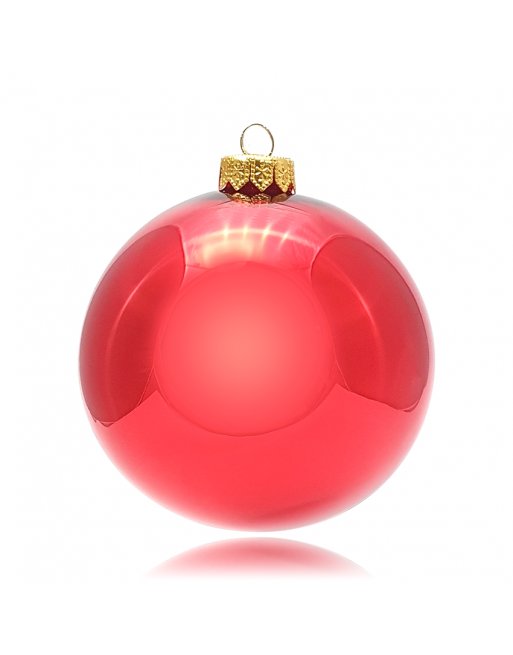 Bombka 10cm/1szt czerwony lakier szklana choinkowa KADPOL - KADPOL ...